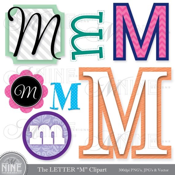 LETTERS CLIPART Letter M Clip Art Graphics Vector