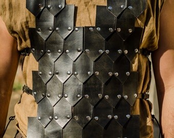 Black Leather scale mail armor