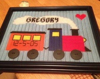 Plastic canvas train | Etsy