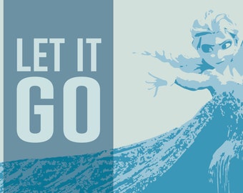 Popular items for let it go poster on Etsy