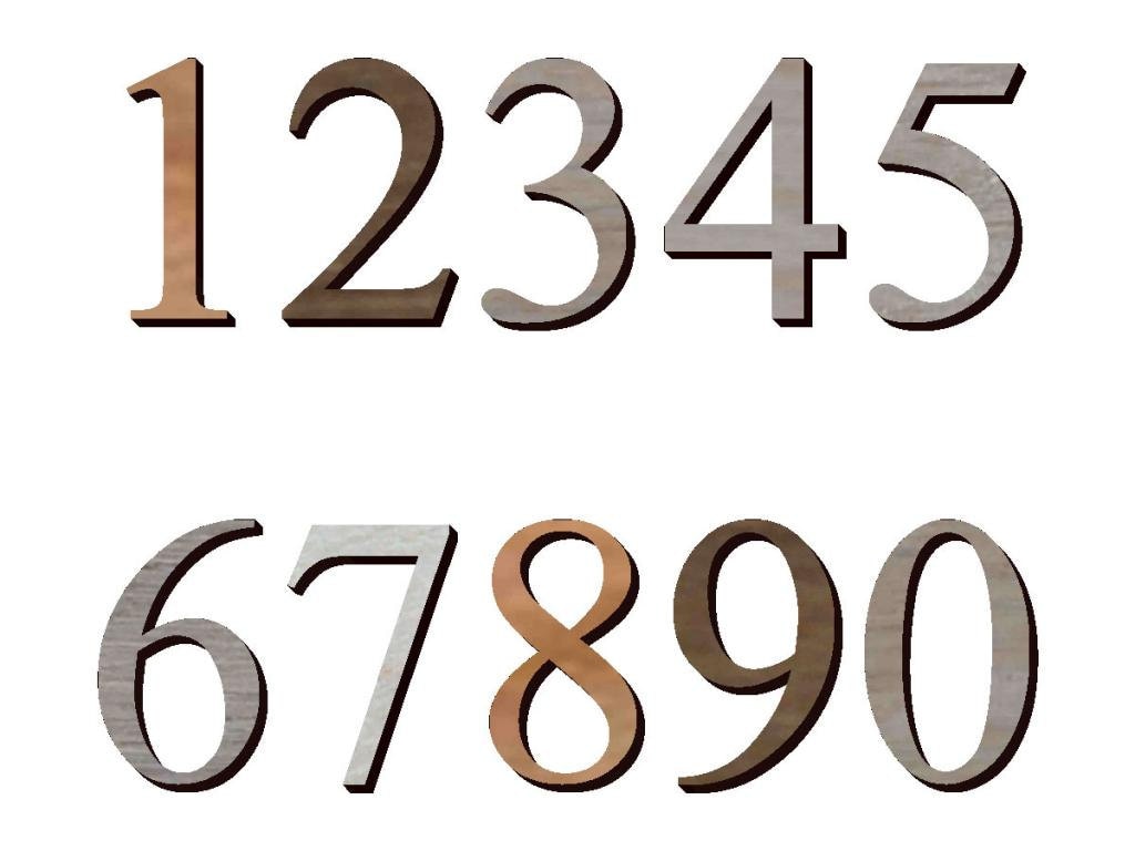 10 Numbers 3.9 Tall Times New Roman Font by NaturalWoodArtwork