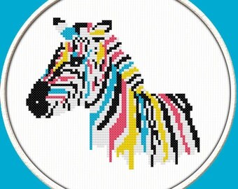 Zebra cross stitch | Etsy