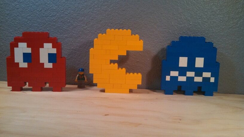 Pixel LEGO Pac Man Art 3d / 2d jouet chiffres Kids par JediReSale