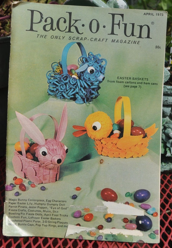 Pack-O-Fun Magazine April 1973 Easter Crafts by Clutterina