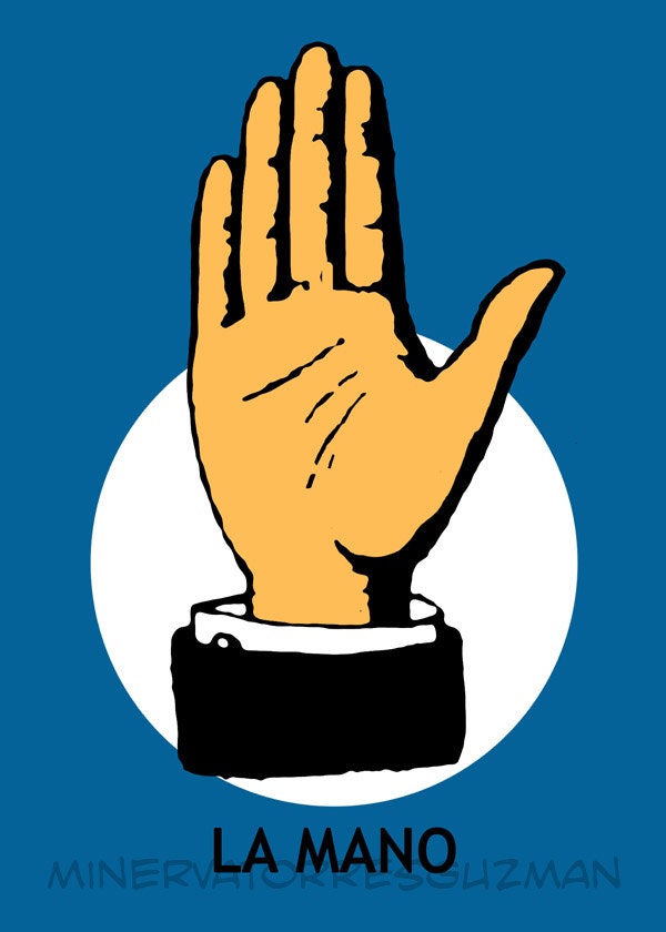 La Mano Loteria Mexican Pop Art Print