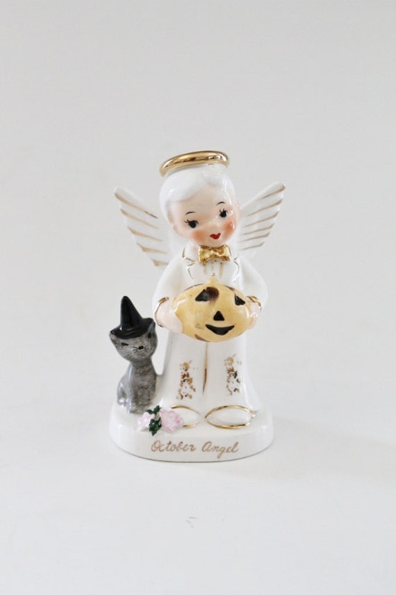 Vintage Napco October Angel Figurine