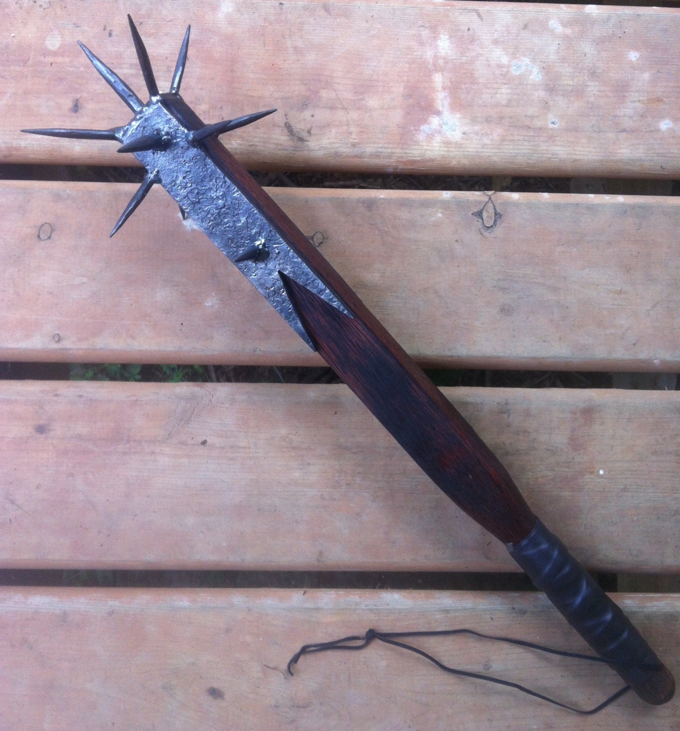 Hand Forged Medieval War Club. Weapon Forged by Blacksmith.