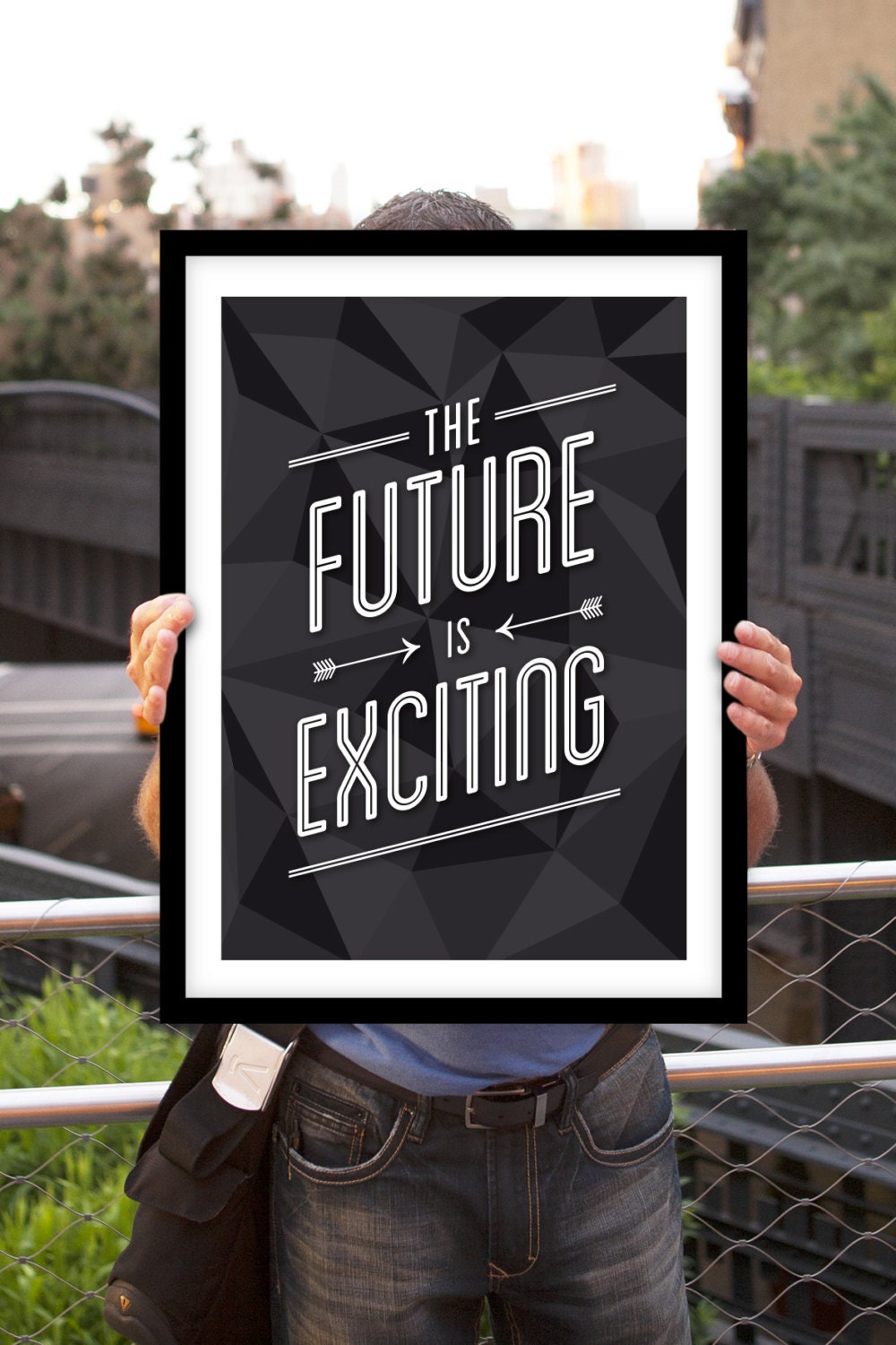 Typography Print Poster Art “The Future is Exciting” Wall Art Decor ...
