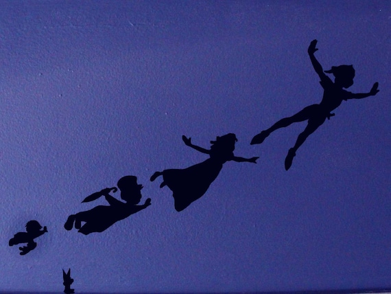 Peter Pan Shadow Silhouette Peter Pan And Gang Shadow Silhouettes