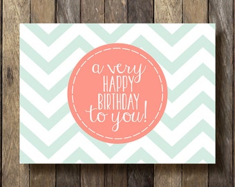 Chevron Print Birthday Theme