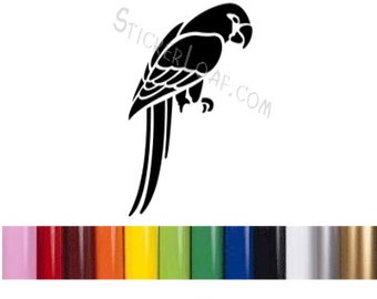 Parrot wall sticker | Etsy