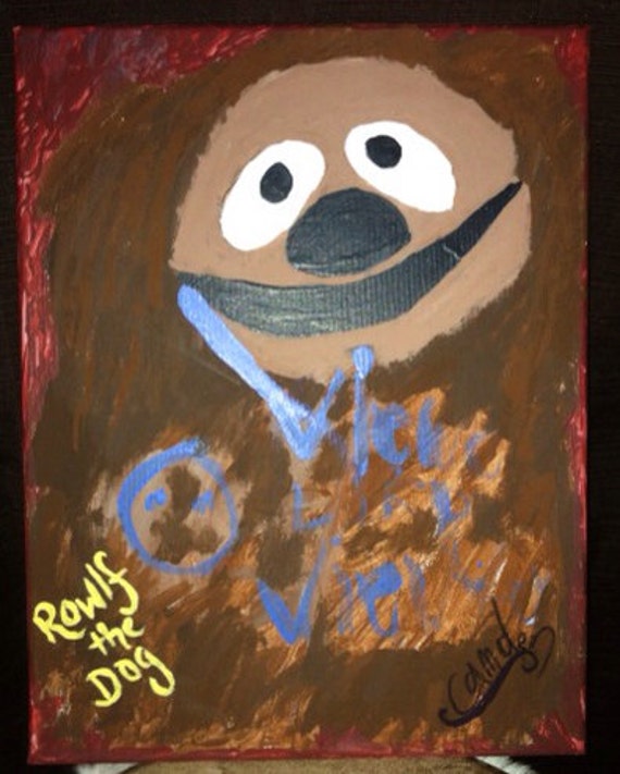 Items similar to Rowlf the Dog Muppet Painting Art The Muppets on Etsy