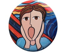 Unique the scream button related items | Etsy