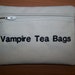 Vampire Tea Bags Tampon & Maxi Pad Bag Zippered by WoobiesGifts