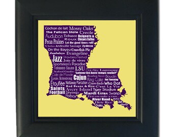 Popular items for louisiana word art on Etsy