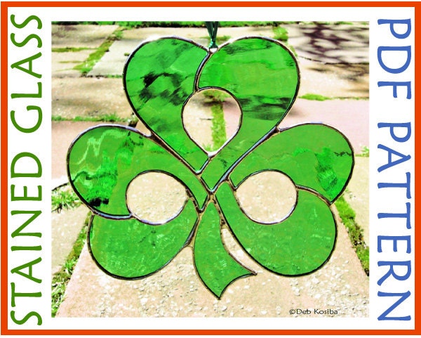 Easy Shamrock Stained Glass Pattern / Shamrock Suncatcher