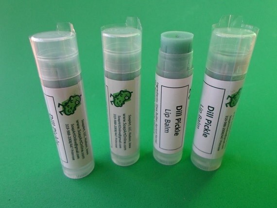 Dill Pickle Lip Balm Homemade Lip Balm Handmade Lip by SoapArt