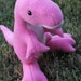 Pink T Rex Plush Toy by bynichole on Etsy
