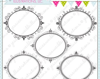 Fancy Oval Frames - Digital Clipart for Commercial or Personal Use ...