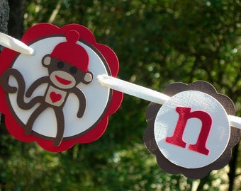 Items similar to Sock Monkey Photo Booth Bib and Burp Set with Organic ...