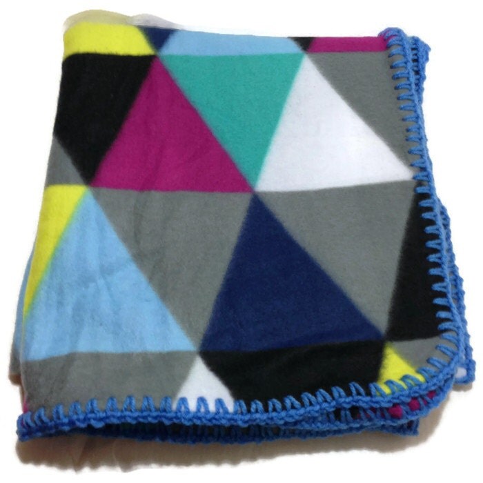 Geometric Fleece Throw Triangle Blanket Geometric Blanket
