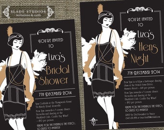 Flapper invitation | Etsy