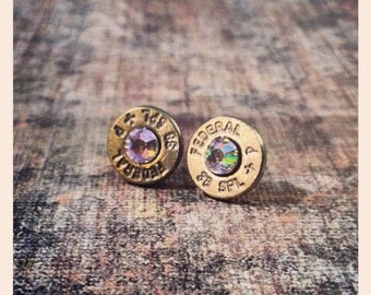 Bullet Stud Earrings Gunpowder and Glitz by GunpowderAndGlitz