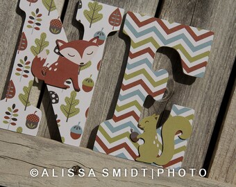 Custom Nursery Wooden Letters Nursery Decor Baby Nautical