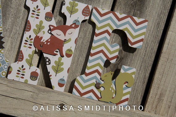 Custom Nursery Wooden Letters Baby Boy or Girl Nursery