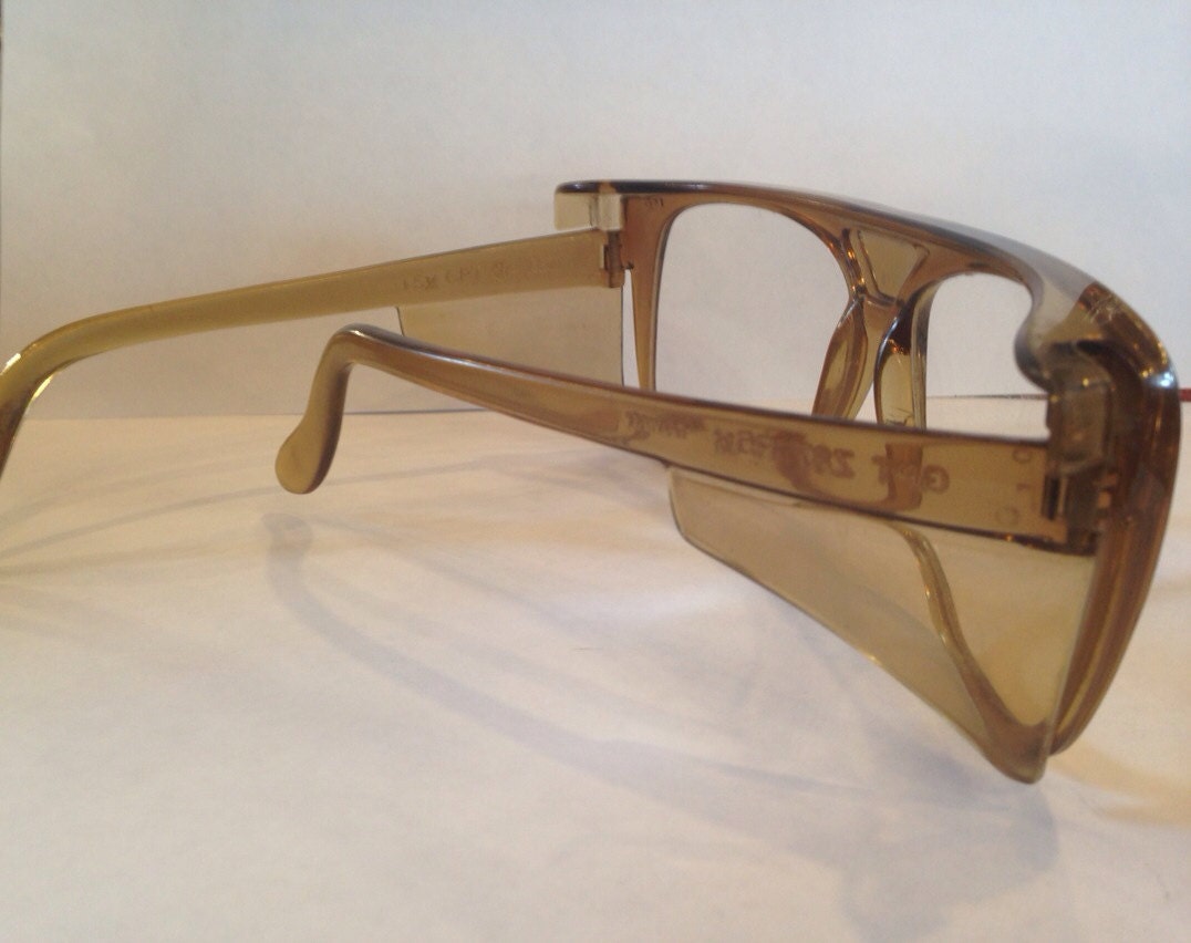 Items Similar To Vintage Safety Glasses Aviator Style From The 60s Great Classic Find Clear