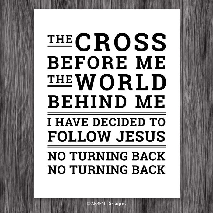 Hymn. I Have Decided to Follow Jesus. 8x10 DIY Printable