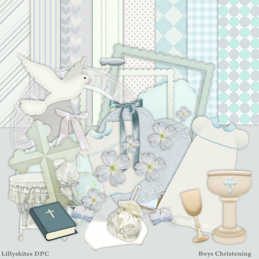 Christening scrapbook Baptism Scrapbook Boy Scrapbook