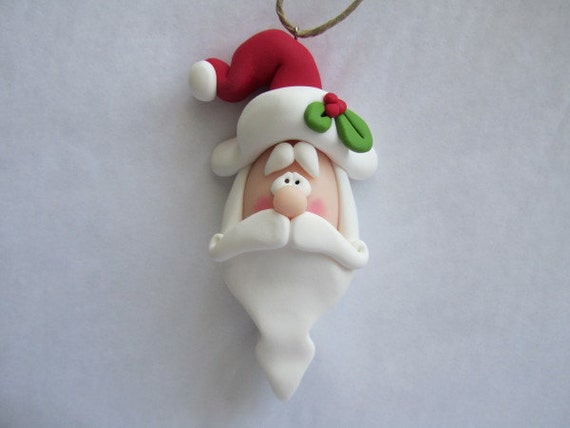 Polymer Clay Santa Ornament
