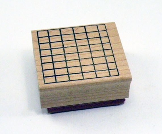 Items similar to Grid Background Rubber Stamp on Etsy