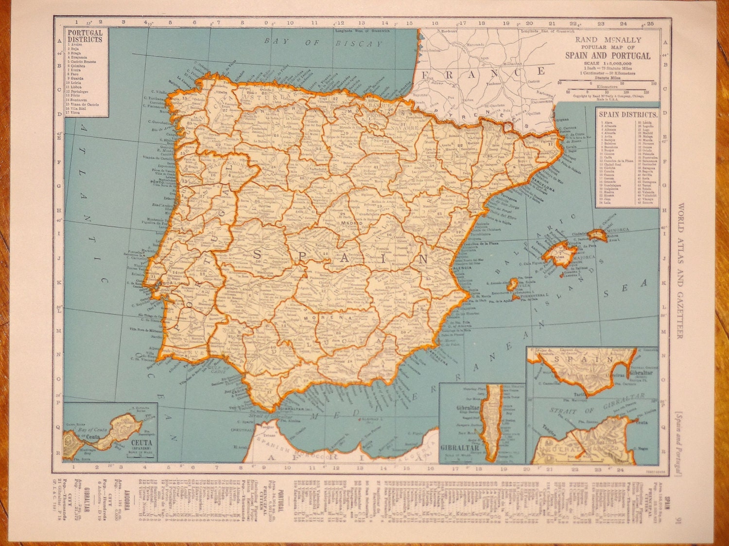1939 Spain Atlas Map by oddlyends on Etsy