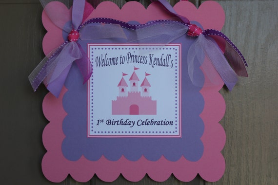 Princess Party Castle Door Sign Welcome Sign Birthday