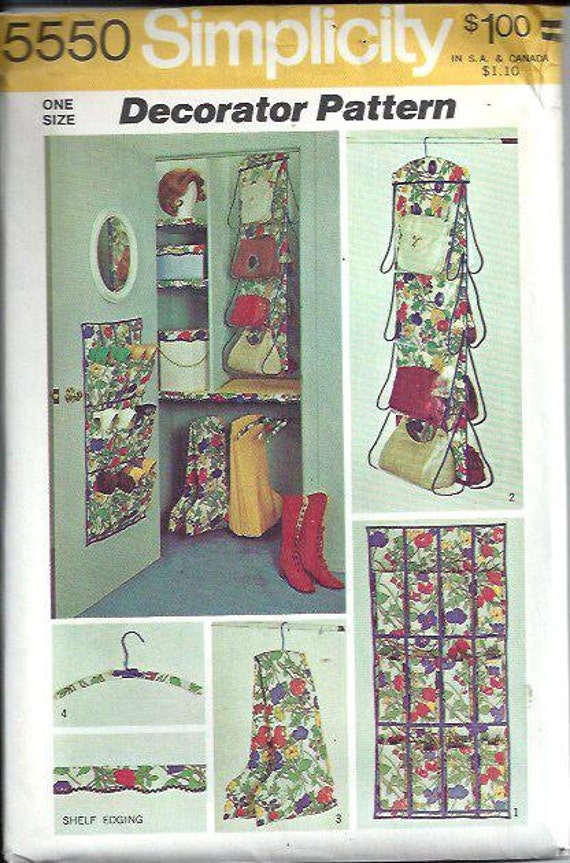Simplicity 5550 Set of Closet Organizers Pattern Shoes