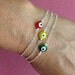 evil eye bracelet with sterling silver chain by lanuevapulseria