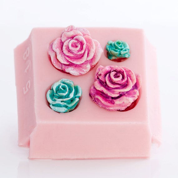 Rose Flexible Silicone Mold makes four beautiful Roses at one