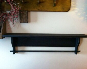 Primitive Quilt Rack/Shelf, 4 foot, MTO, your color choice