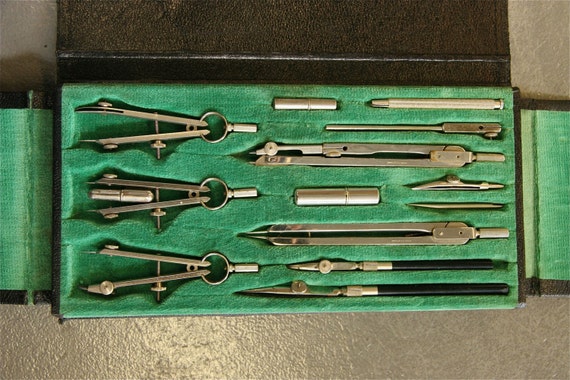 Vintage Architectural Drafting Tool Set: by oldportlandhardware