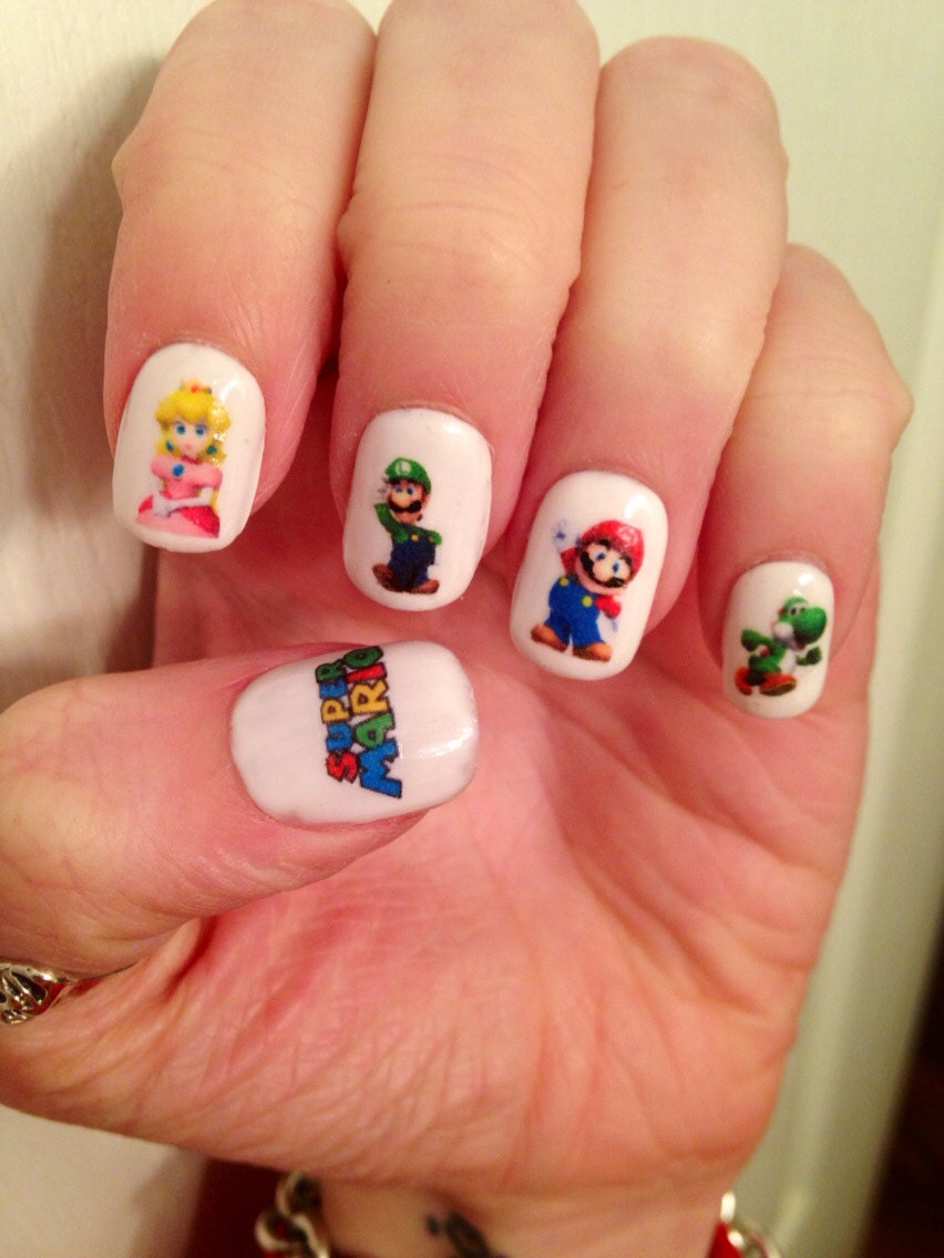 Super Mario Nail Decals