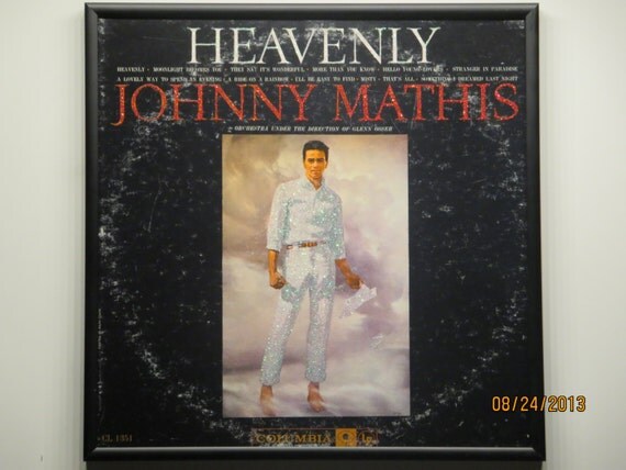 Glittered Record Album Johnny Mathis Heavenly