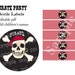 Pirate Party 2 circle labels editable PDF by PrintablePartyIdeas