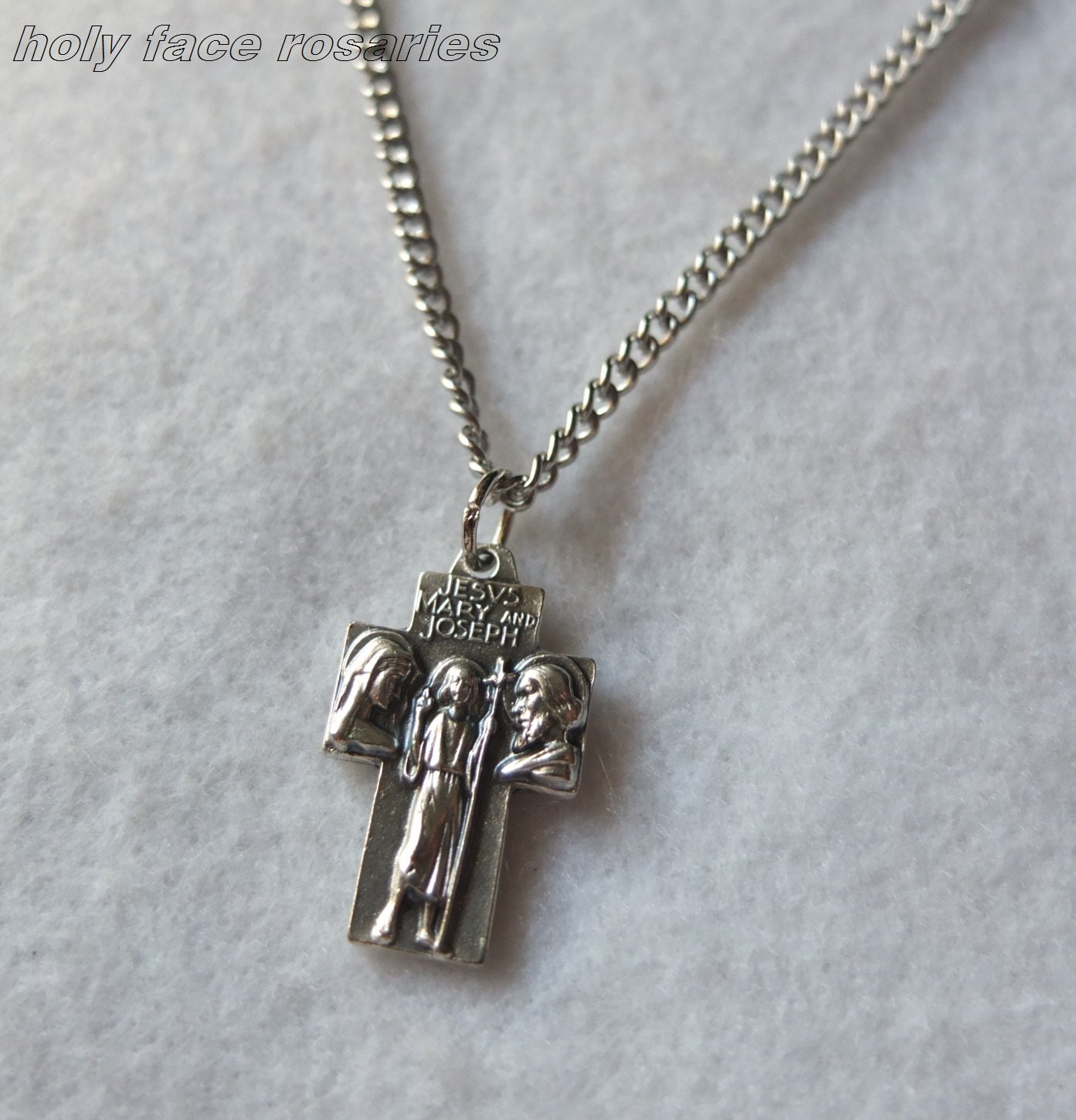 Holy Family St Christopher Cross 24 Stainless Steel