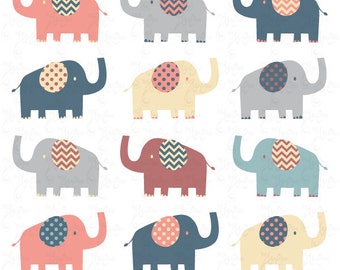 Pink and Grey Elephant Clip Art Elephant Baby Shower