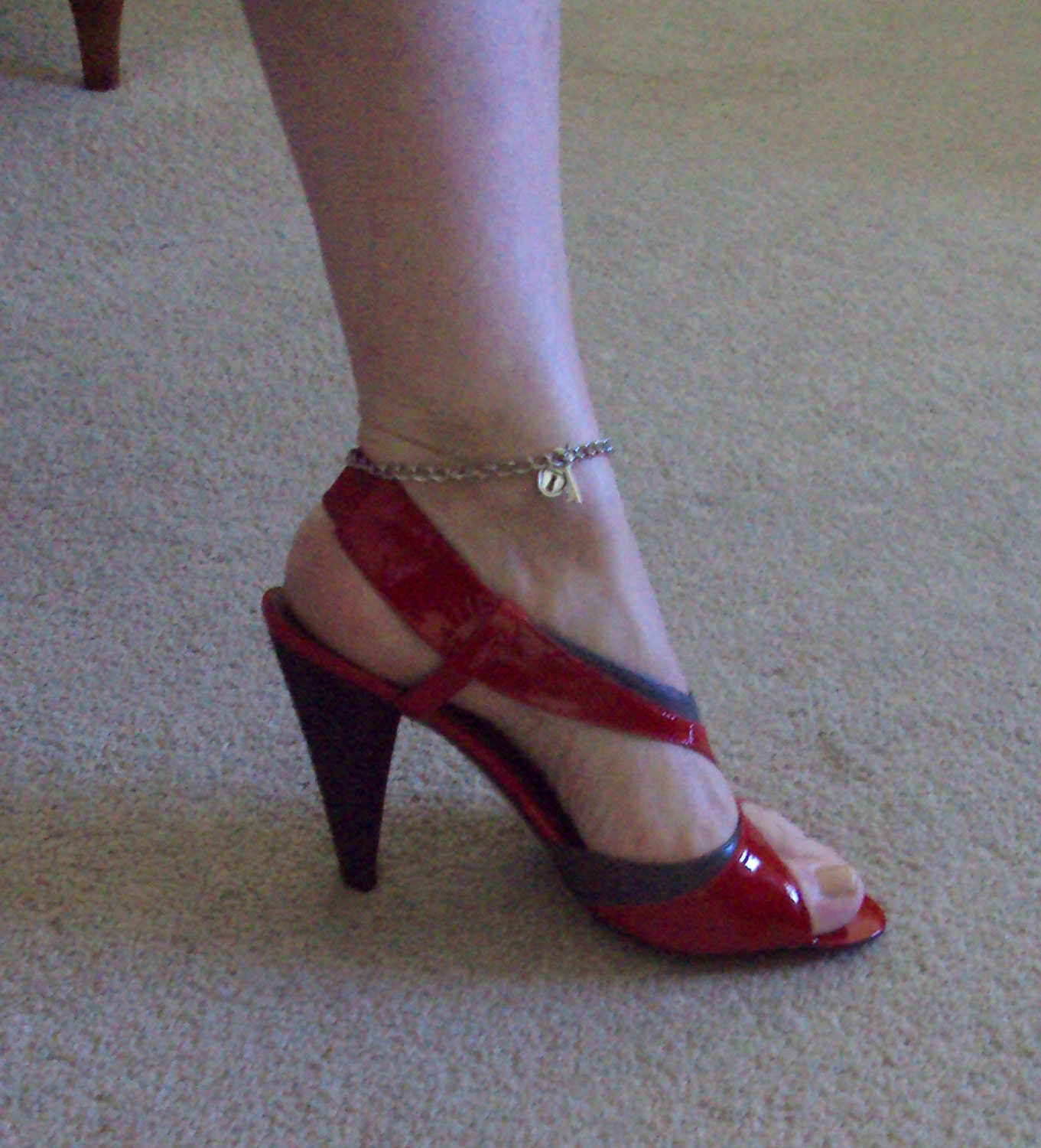 Gray Toned Slave Anklet Bondage Lock & Key by MsSilversDesigns