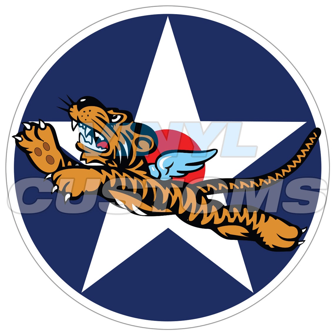 Flying Tigers Roundel AVG Vinyl Decal Sticker