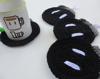 Crocheted Super Mario Star Coasters