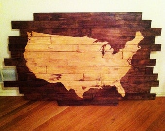 Map wall hanging | Etsy